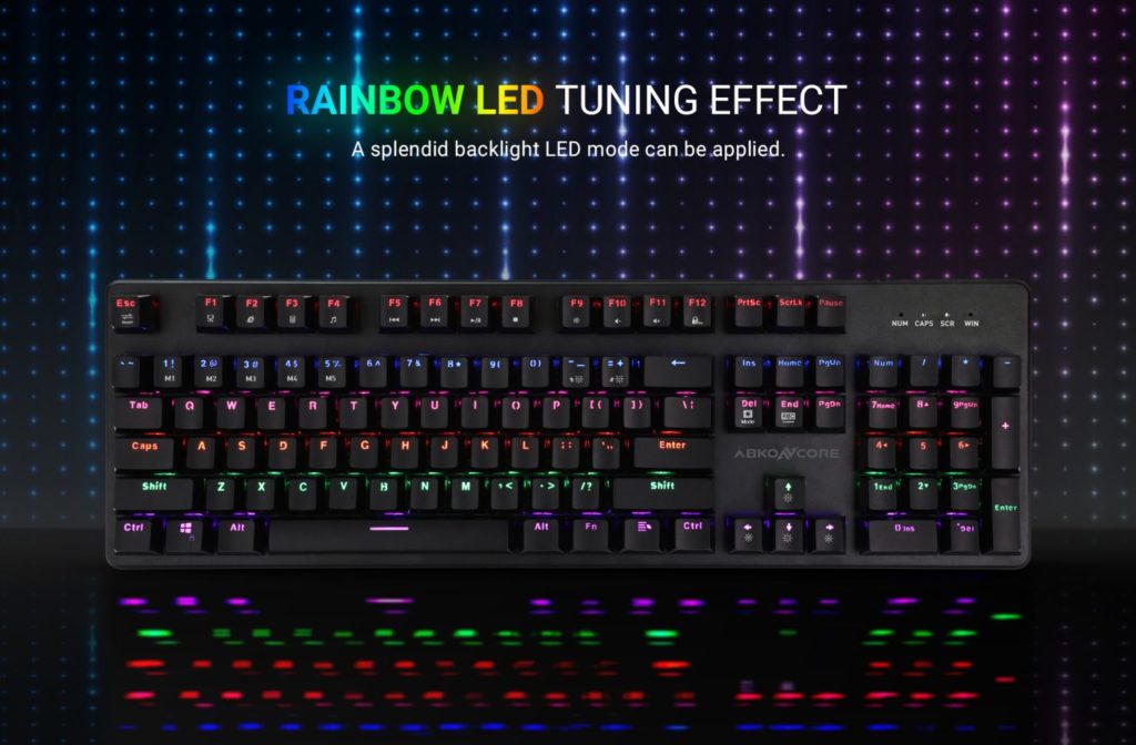 Clavier mecanique gamer ABKONCORE K595 GTMX blue Switch - PC portable, Smartphone, Gaming ...